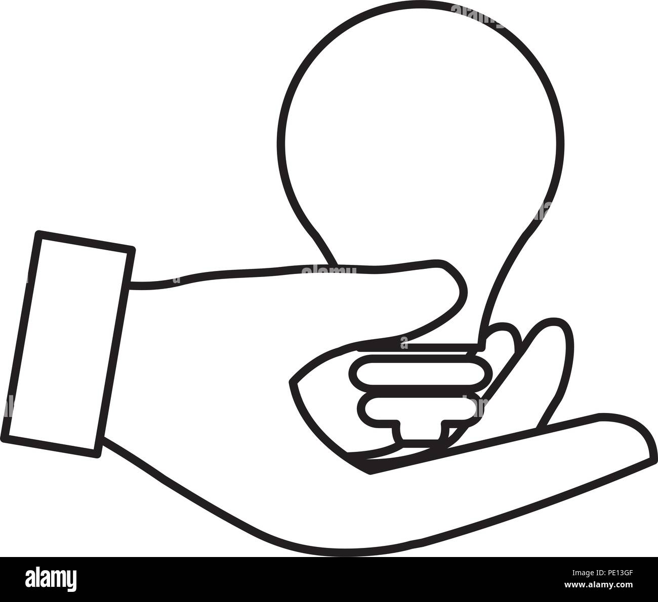 Illuminated hand sign Black and White Stock Photos & Images - Alamy