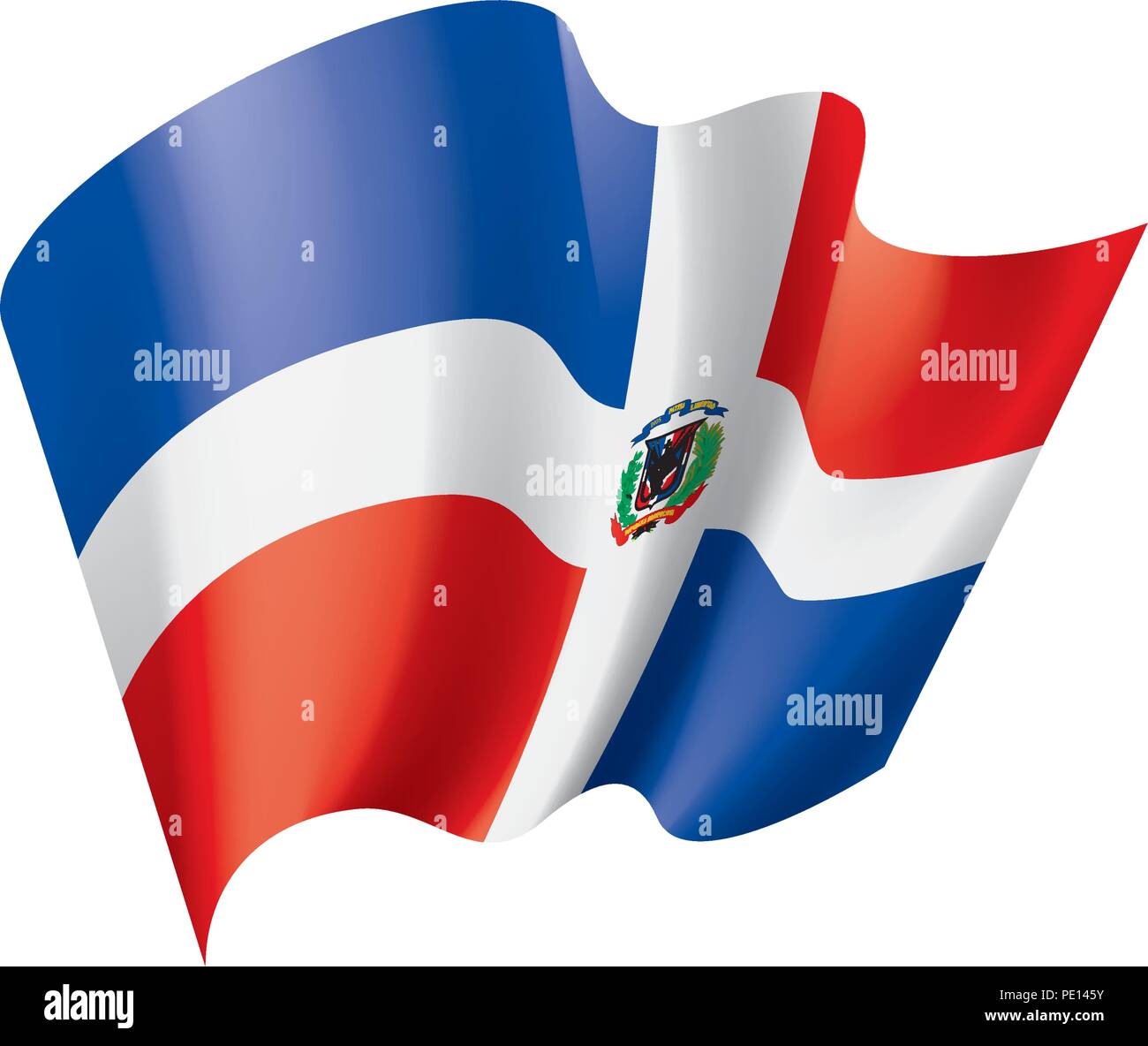 Dominicana flag, vector illustration on a white background Stock Vector ...