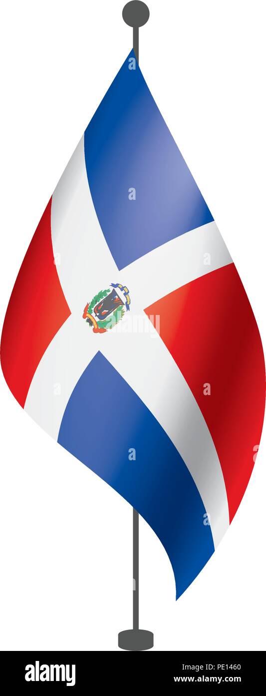 Dominicana flag, vector illustration on a white background Stock Vector ...