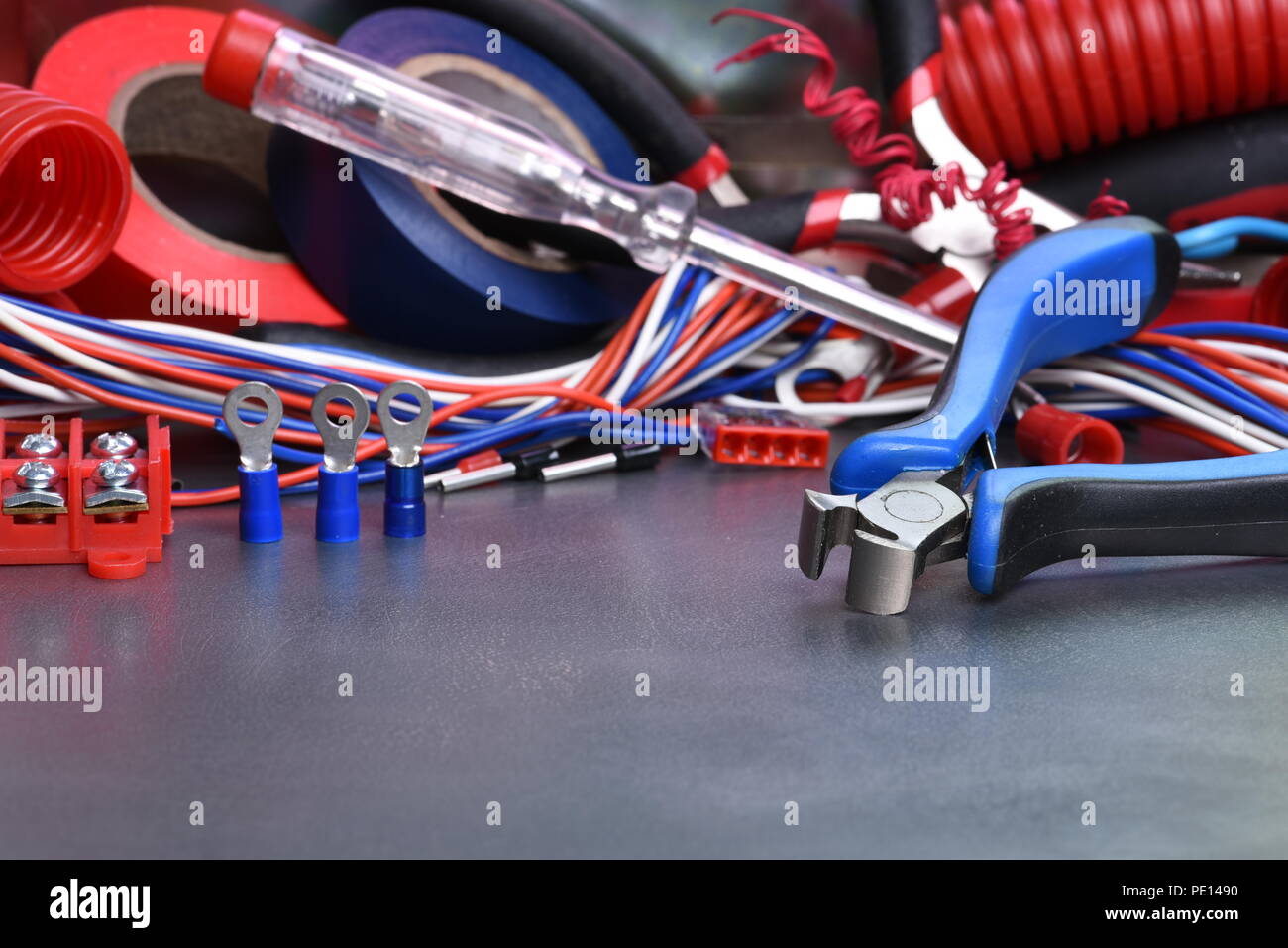 Electrical hand tools and accessories Stock Photo - Alamy