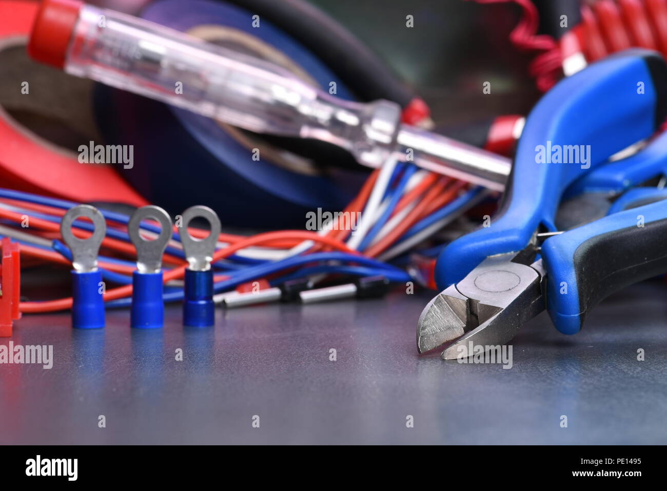 Electrical hand tools and accessories Stock Photo - Alamy