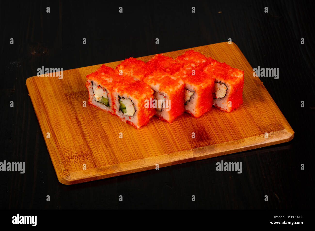 Japanese California roll with prawn Stock Photo - Alamy