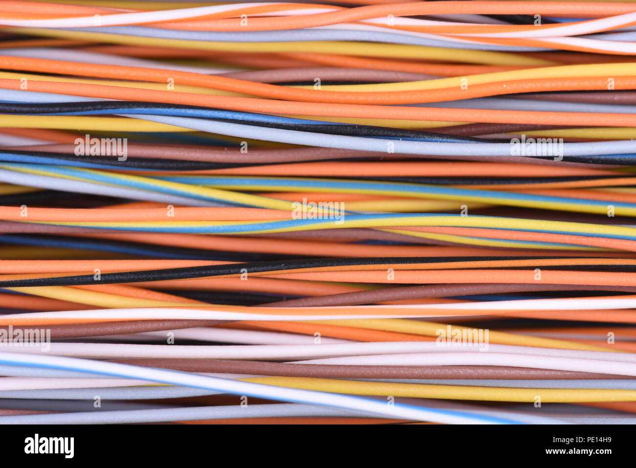 Colorful electrical cables Stock Photo - Alamy