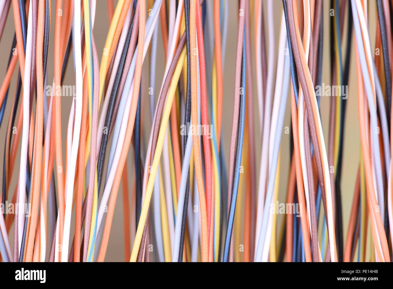 Colorful electrical cables Stock Photo - Alamy