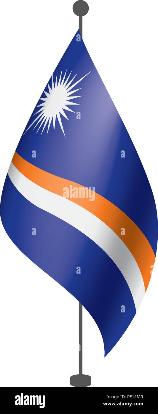Marshall Islands flag, vector illustration on a white background Stock ...