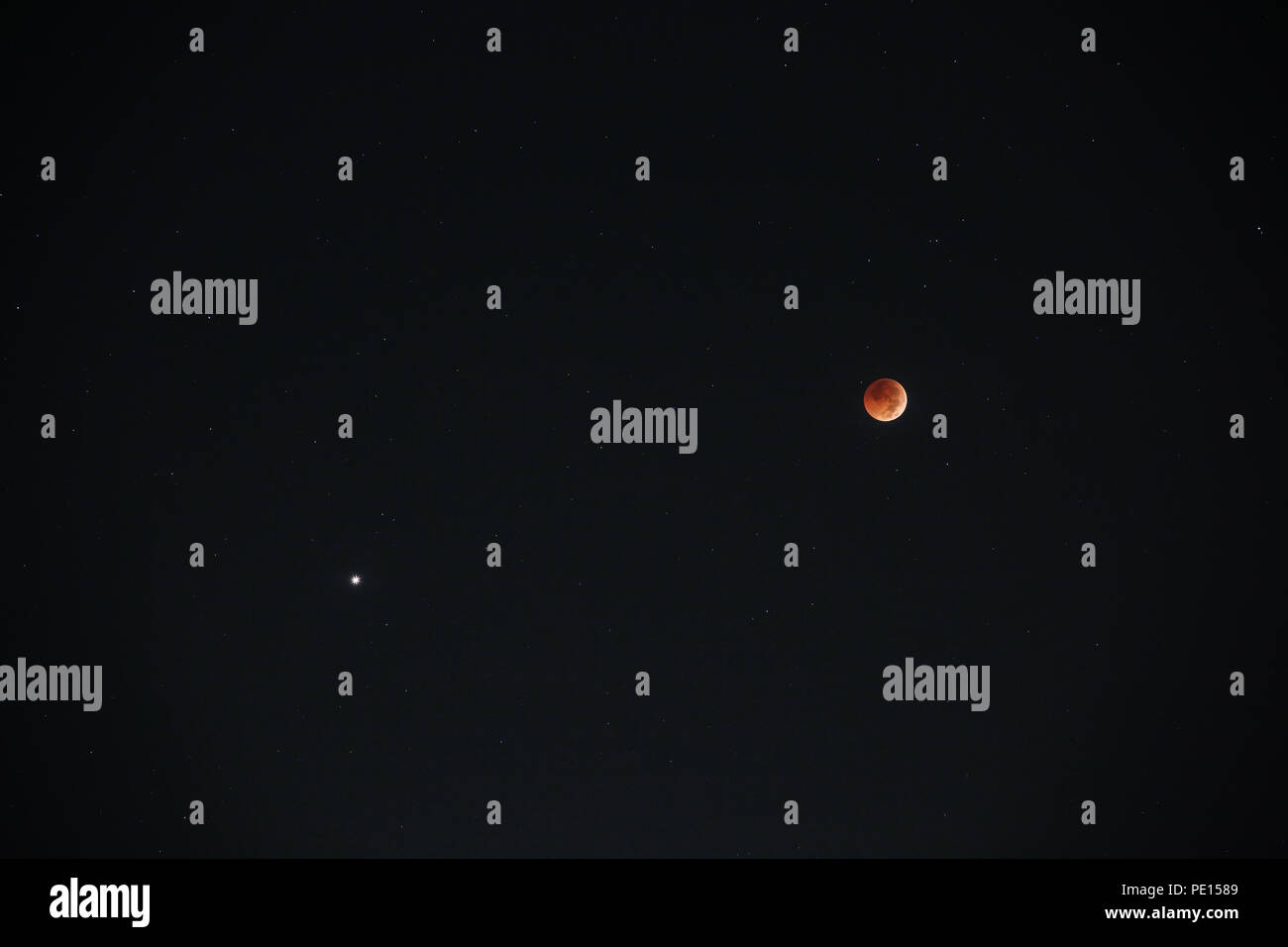 Moon Trail During Total Lunar Eclipse Stock Photo - Alamy