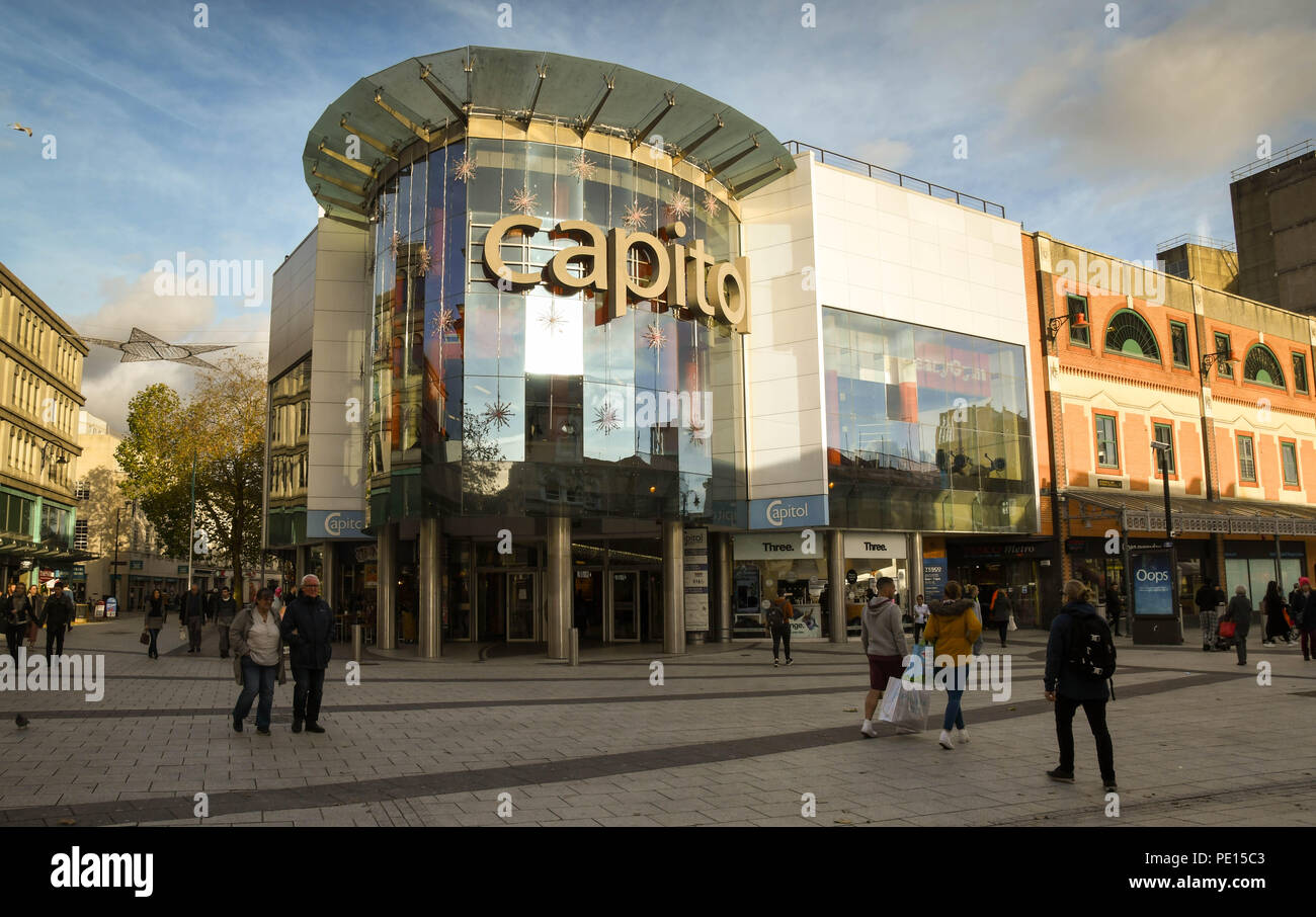 Landscape view of the Capitol shopping centre in Queen Street in ...