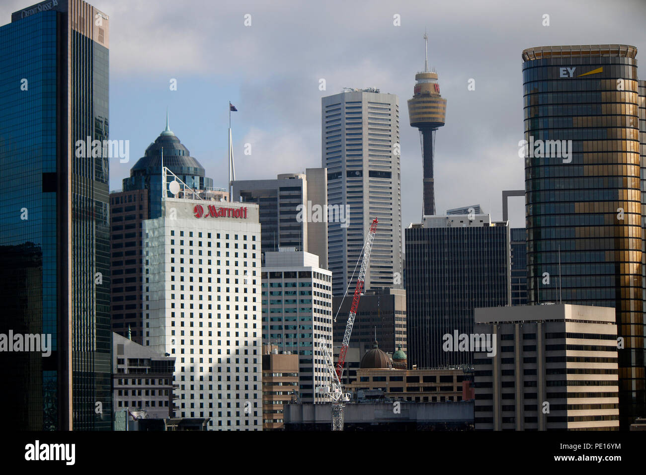 Skyline mit Sydney Tower, Sydney, Australia Stock Photo - Alamy