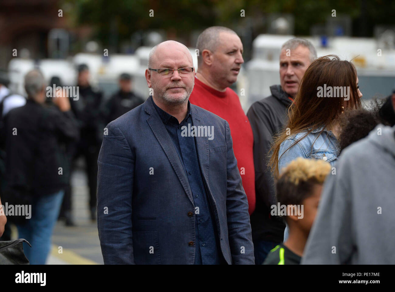 Alex McCrory at an anti-internment march in Belfast city centre Stock ...
