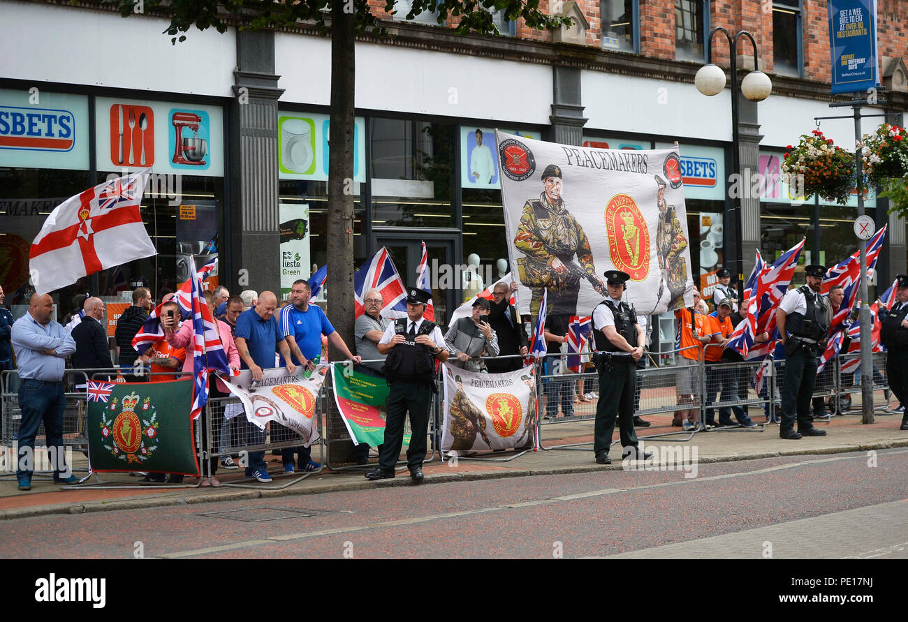 A counter protest by the loyalist group Northern Ireland Against ...