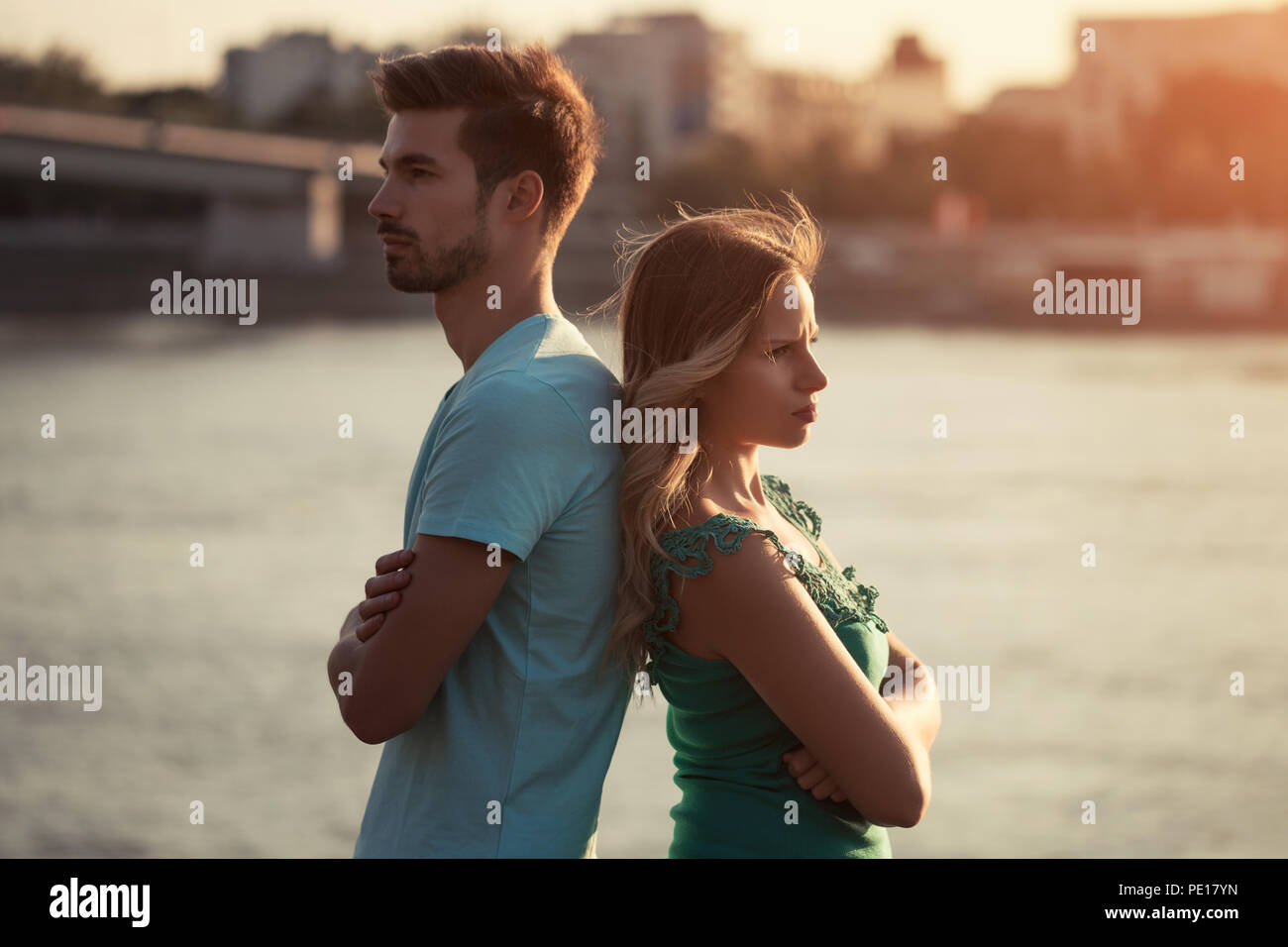 Young couple having conflict Stock Photo - Alamy