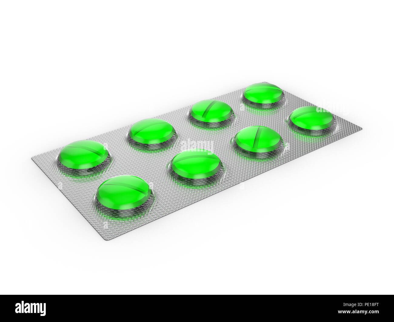 Blister pack on a white background. 3d illustration Stock Photo - Alamy