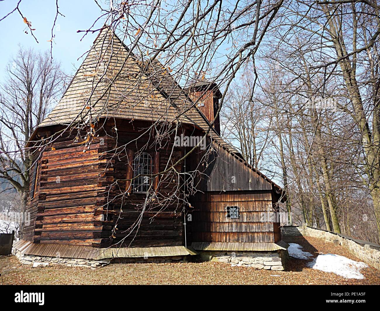 old wood church Stock Photo - Alamy