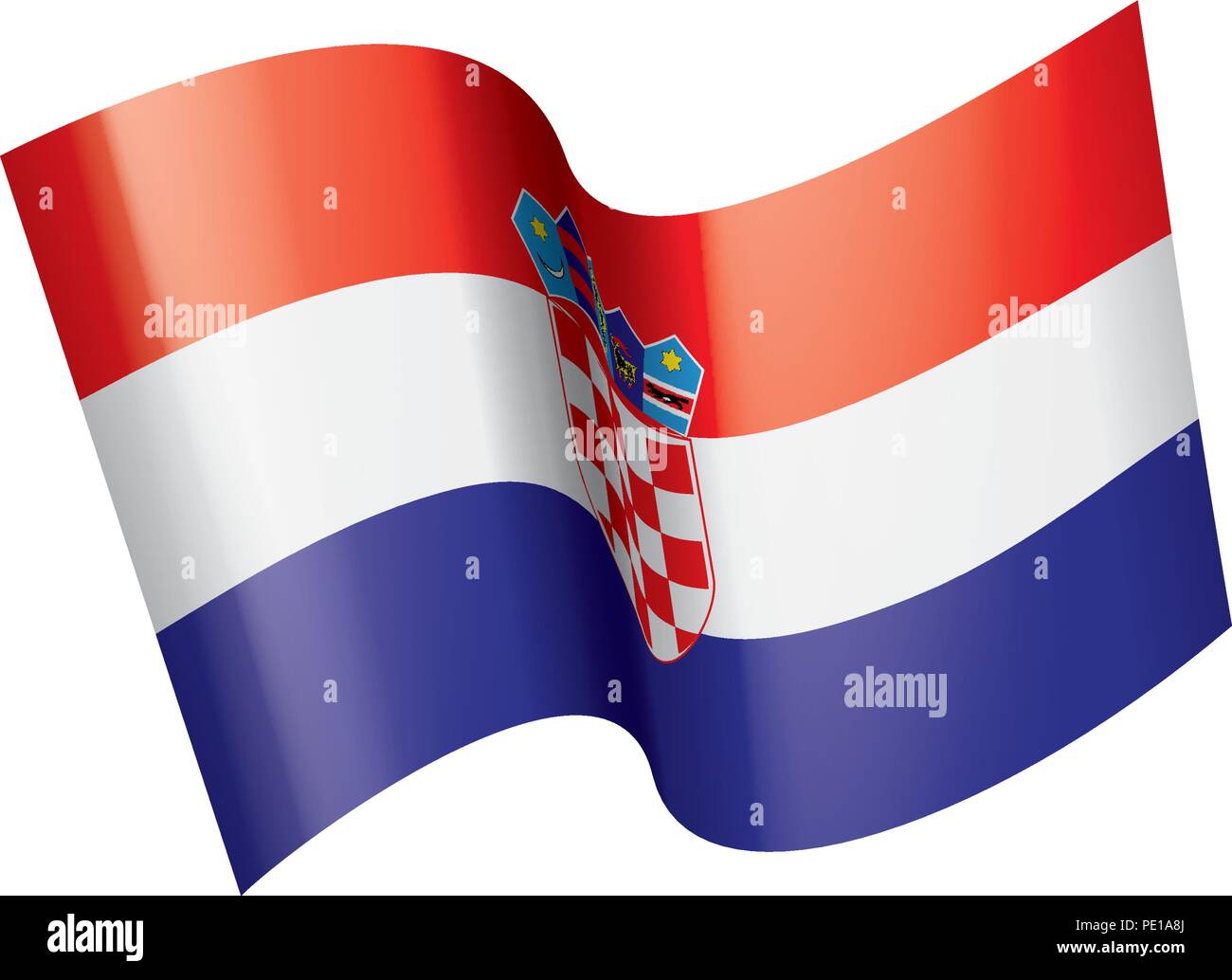 Croatia flag, vector illustration on a white background Stock Vector ...
