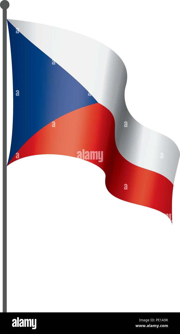 Czech national flag waving on Stock Vector Images - Alamy