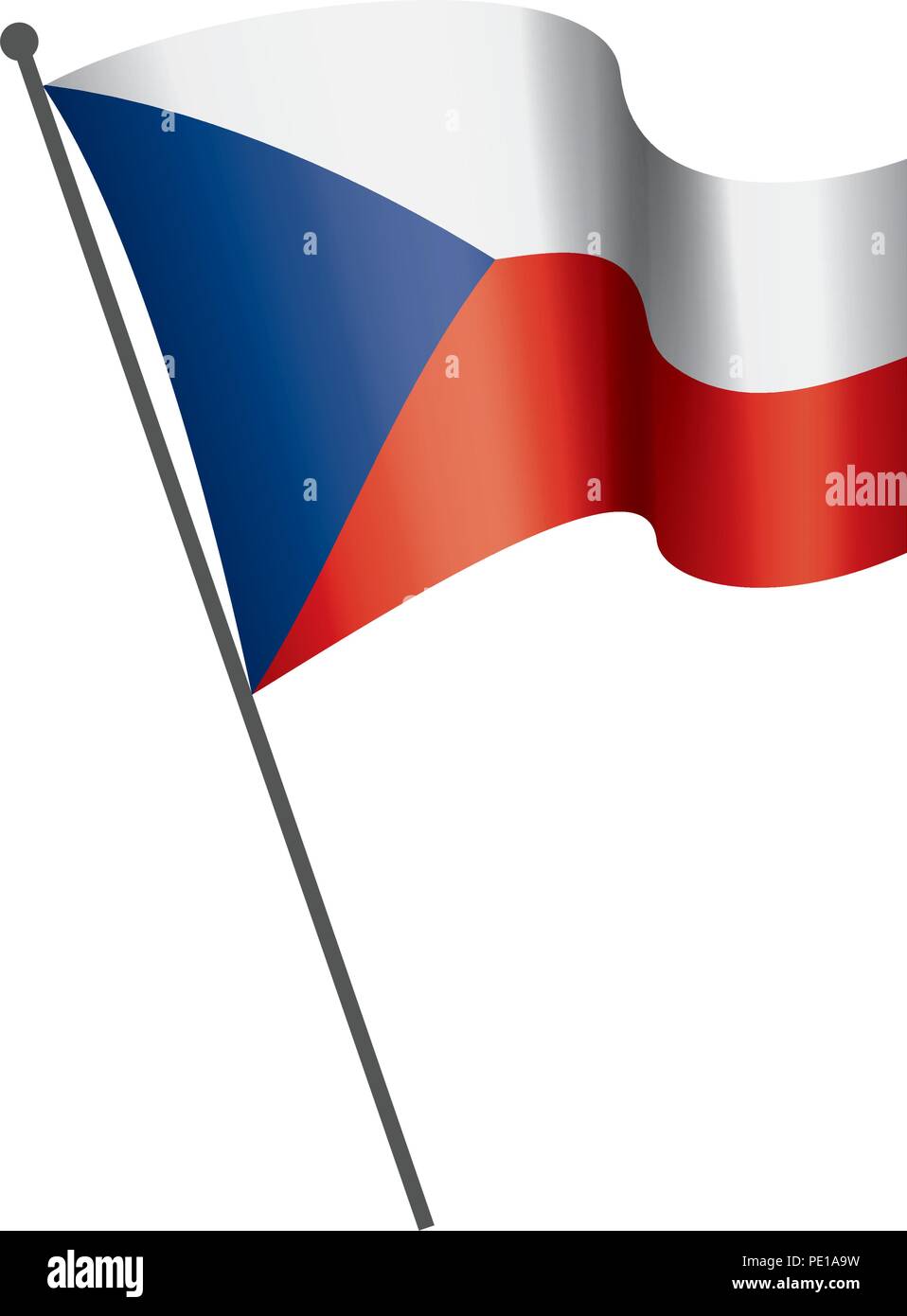 Czech national flag waving on Stock Vector Images - Alamy