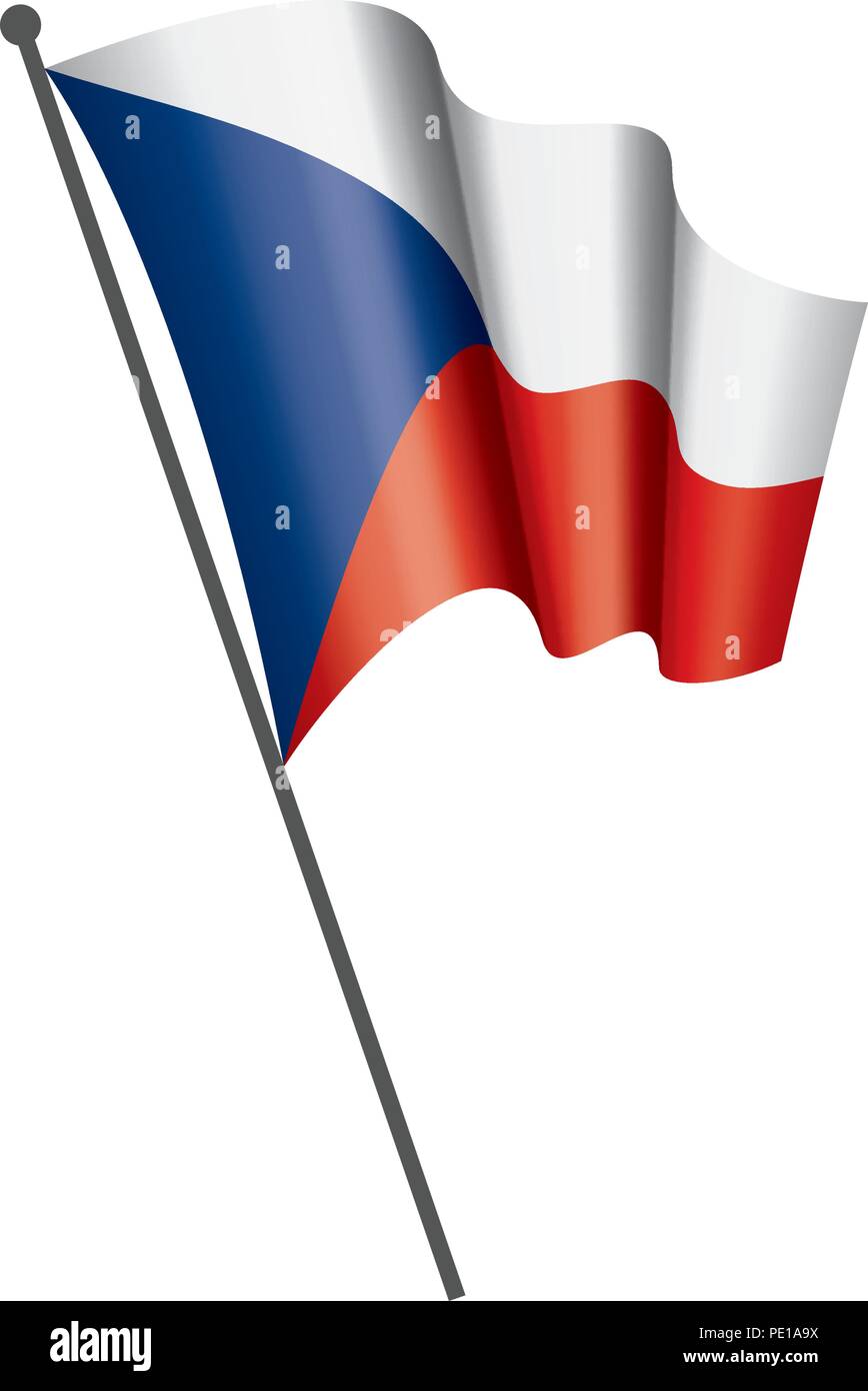 Czechia flag, vector illustration on a white background Stock Vector ...