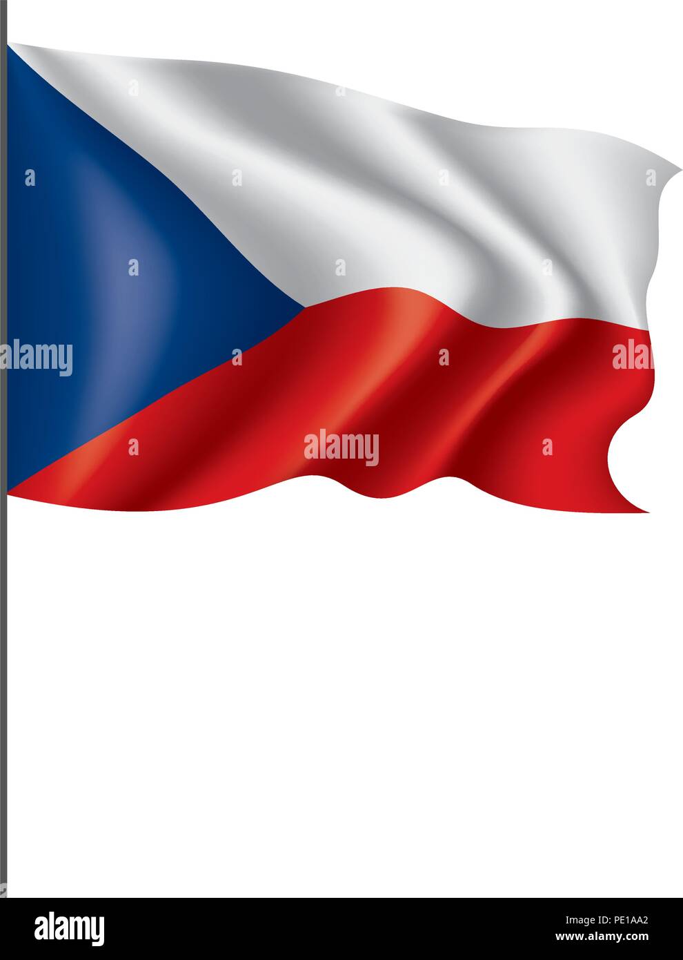 Czechia flag, vector illustration on a white background Stock Vector ...