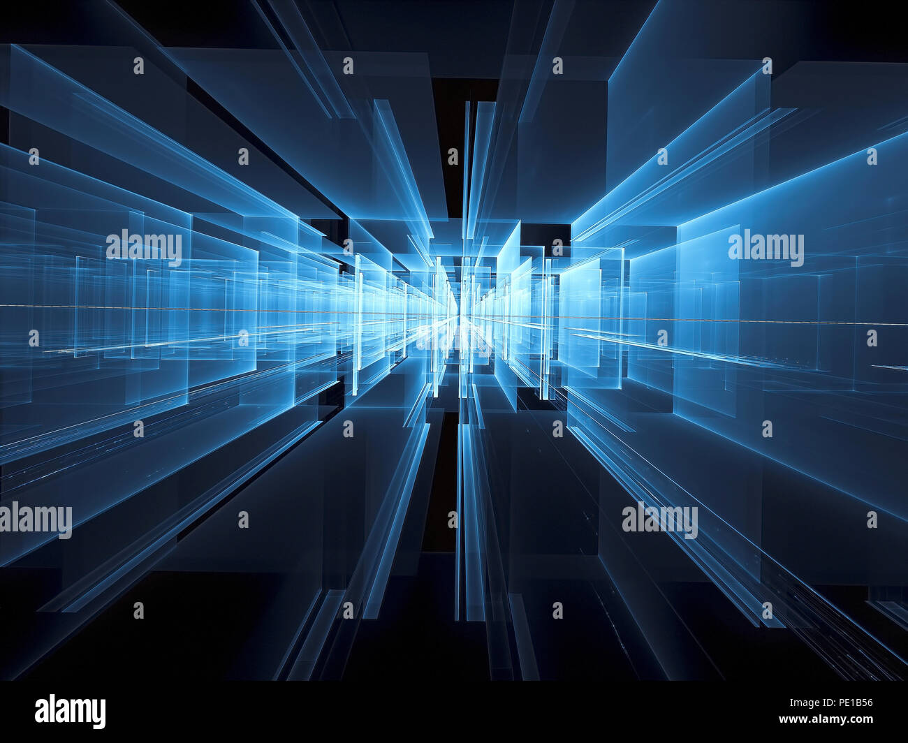 Abstract portal with glass walls - digitally generated image Stock ...