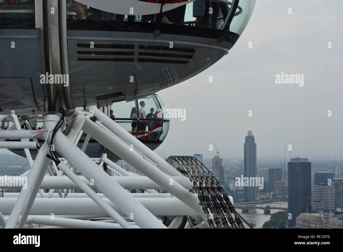 The iconic London Eye Observation Wheel along the River Thames, London ...