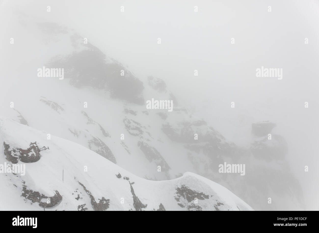 Tourist enjoying the view at the mount Titlis peak and surroundings ...