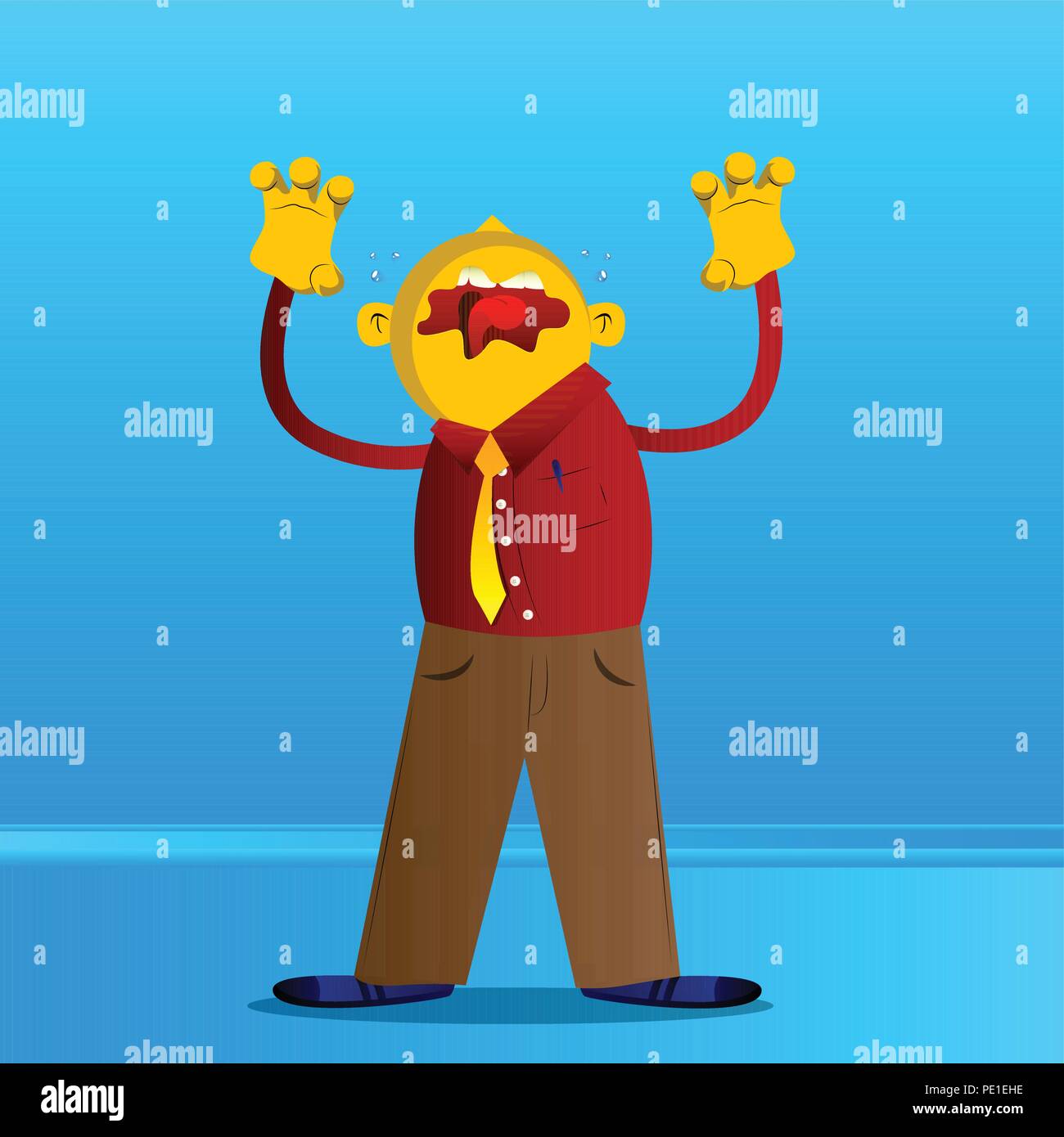Cartoon Man Fear High Resolution Stock Photography and Images - Alamy