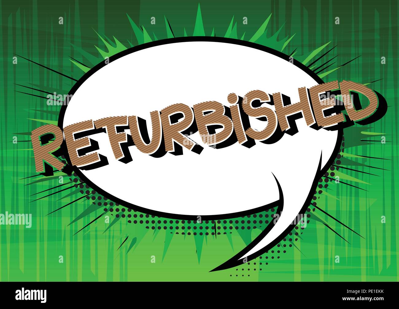 Refurbished - Comic book style word on abstract background Stock Vector ...