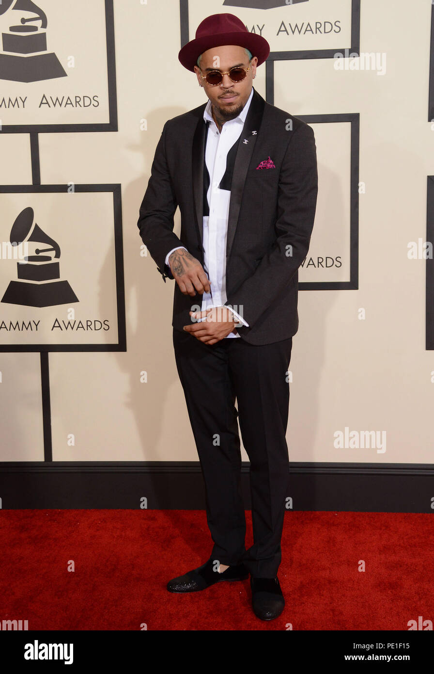 Chris Brown 296 at the 57th Annual GRAMMY Awards at the Staples Center ...