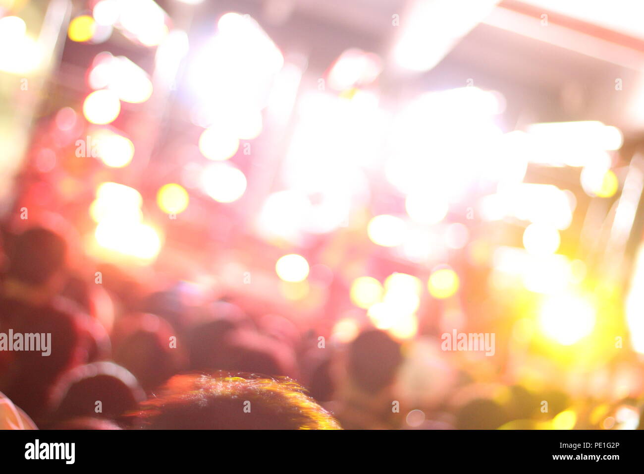 Bokeh or blur spot light at live concert background Stock Photo - Alamy