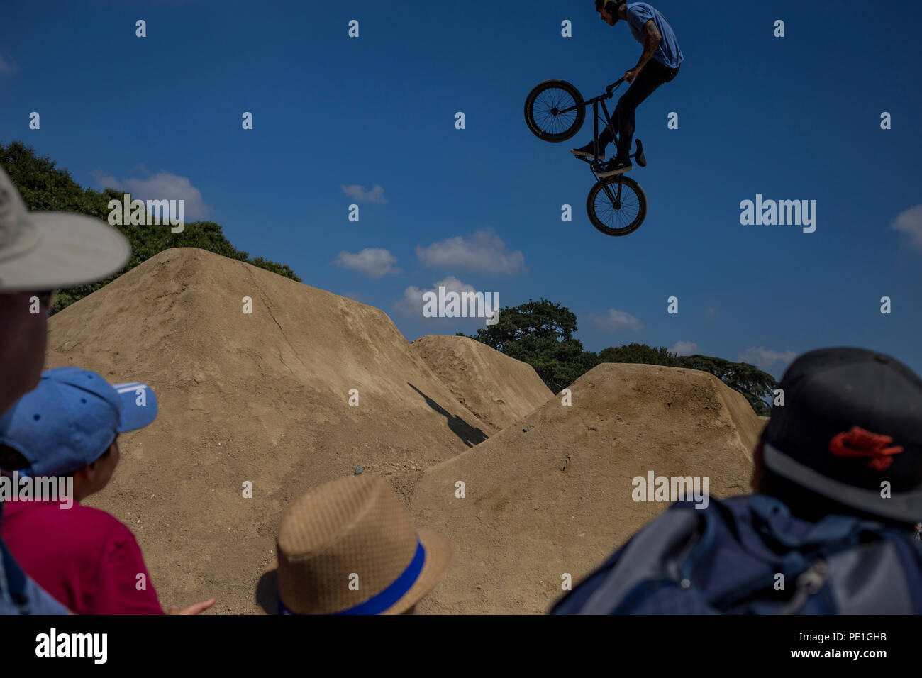 Bmx biker jumping people hi-res stock photography and images - Alamy