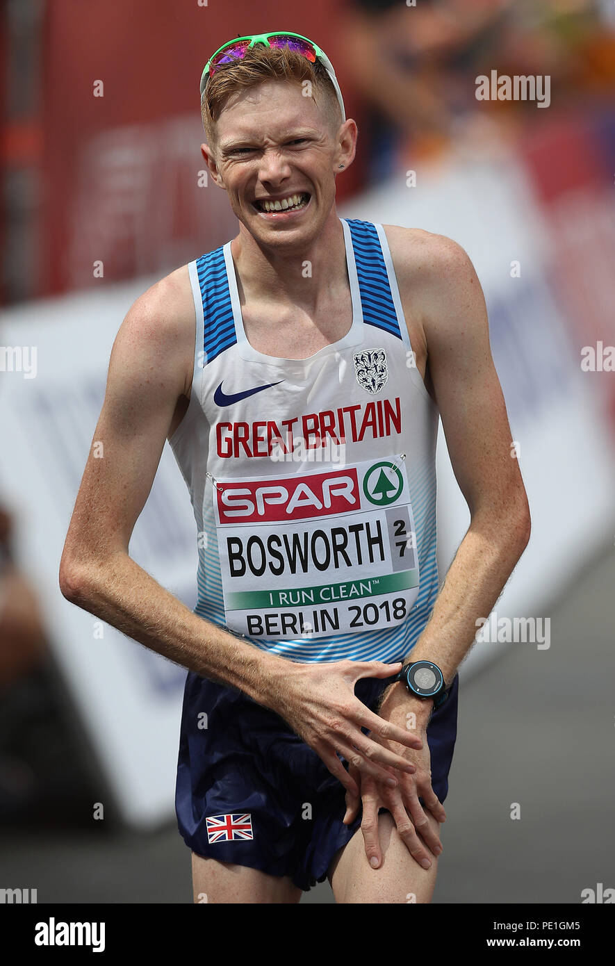 Great Britain's Tom Bosworth crosses the finish line in the 20KM Men's ...