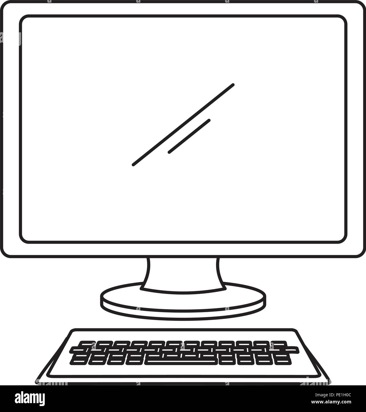 computer desktop isolated icon vector illustration design Stock Vector ...