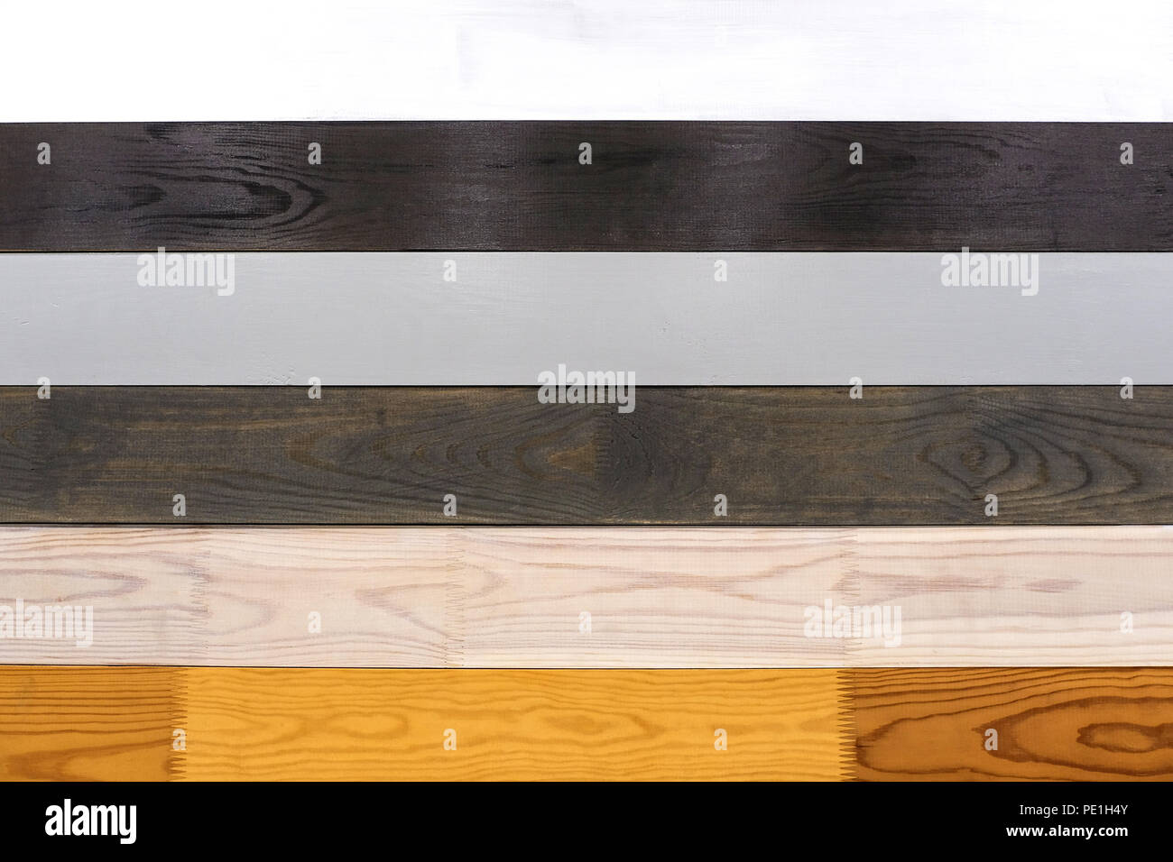 Polished Board. Different types of wood. White oak. Bog oak. Light ...
