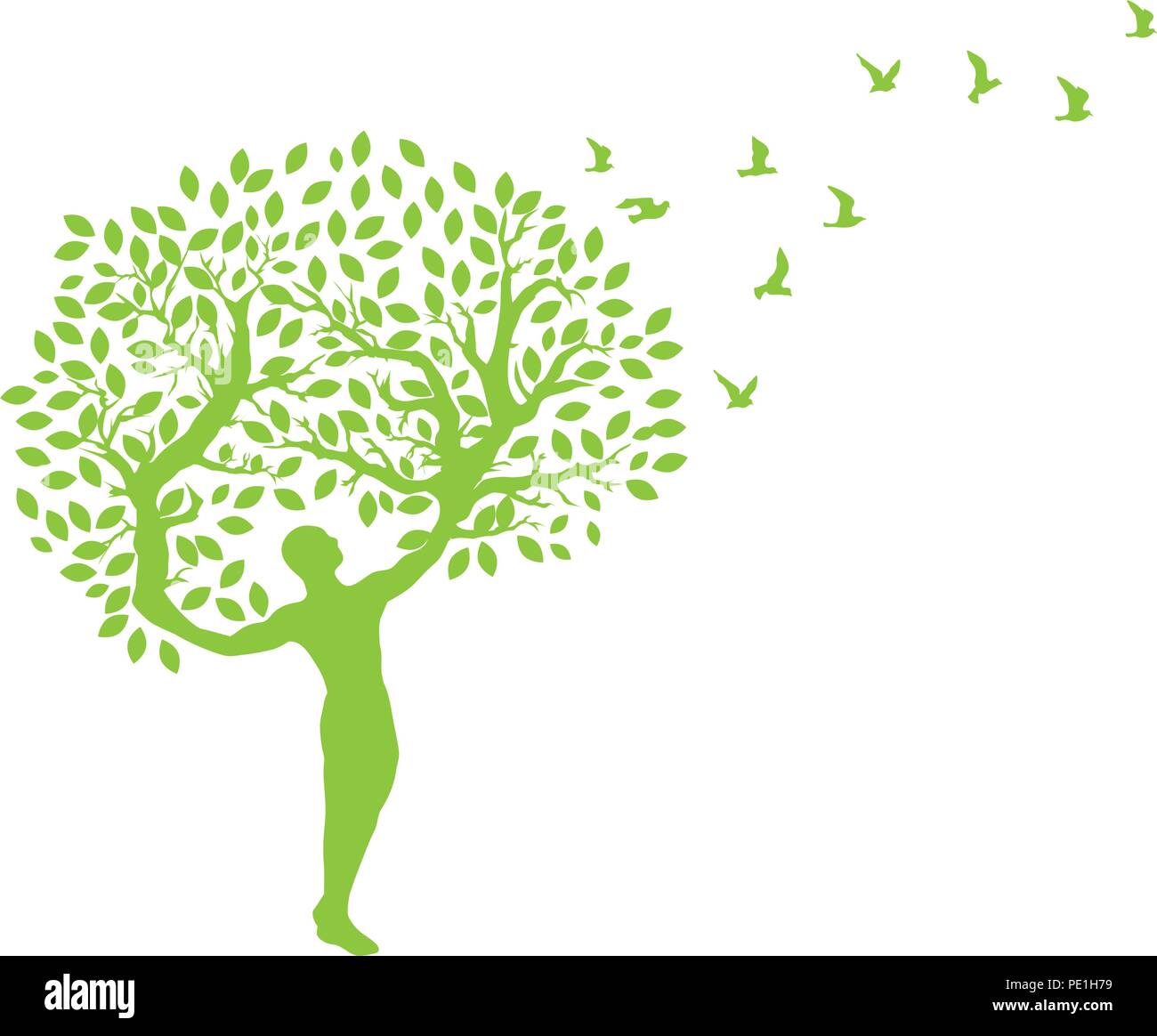 human treeand birds Stock Vector Image & Art - Alamy