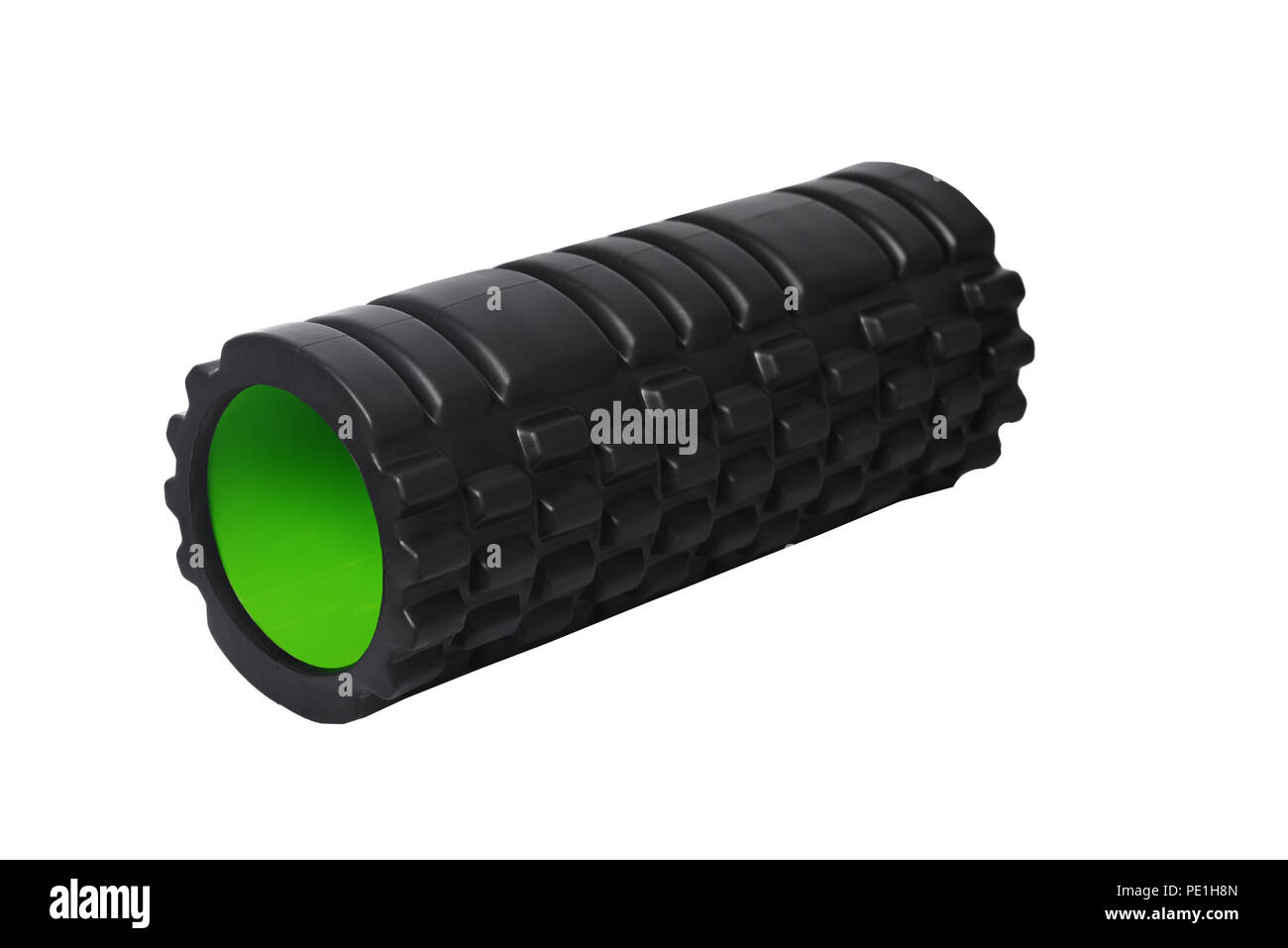 Foam Roller Gym Fitness Equipment Blue Isolated on White Background for ...