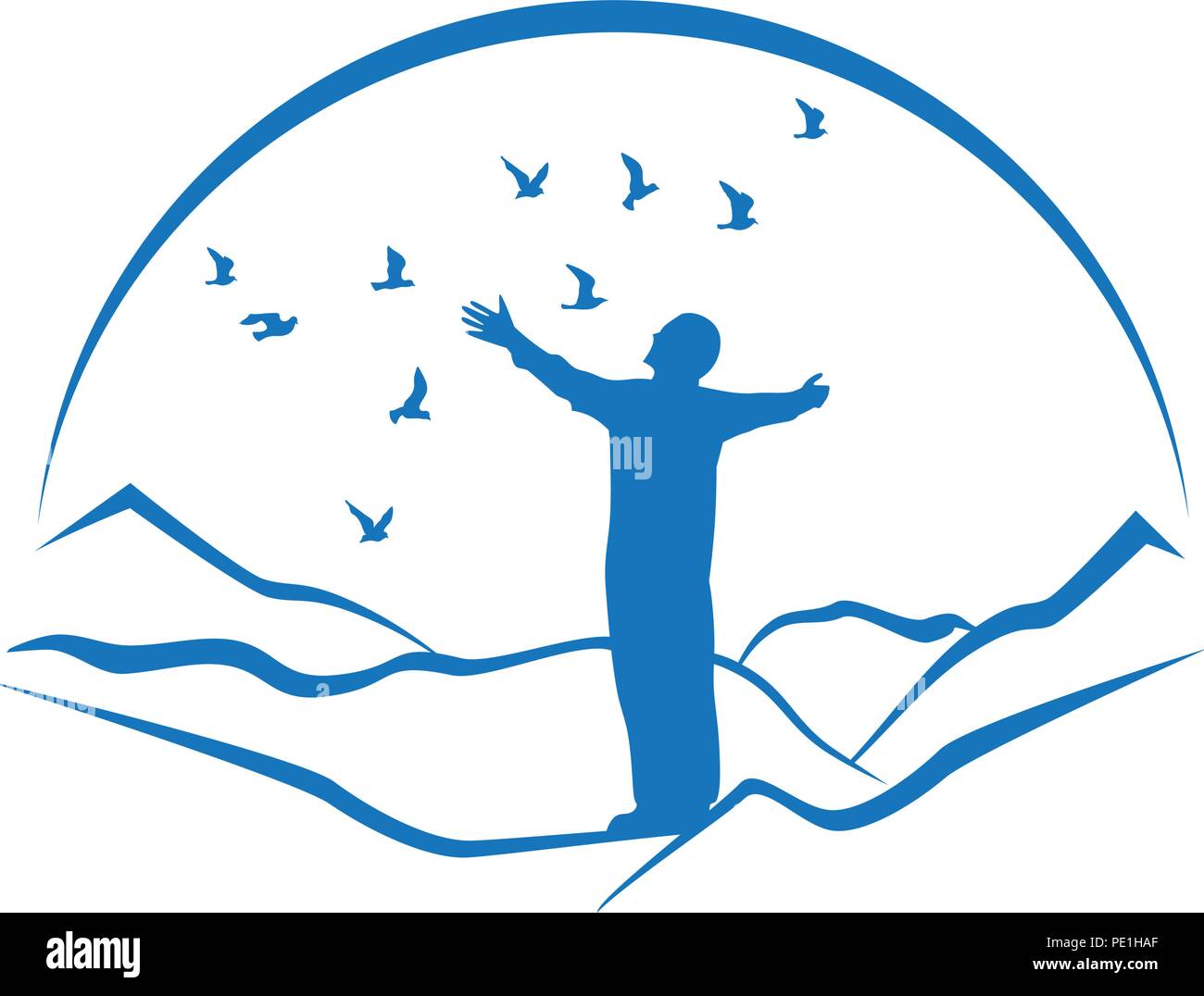 human and birds Stock Vector Image & Art - Alamy