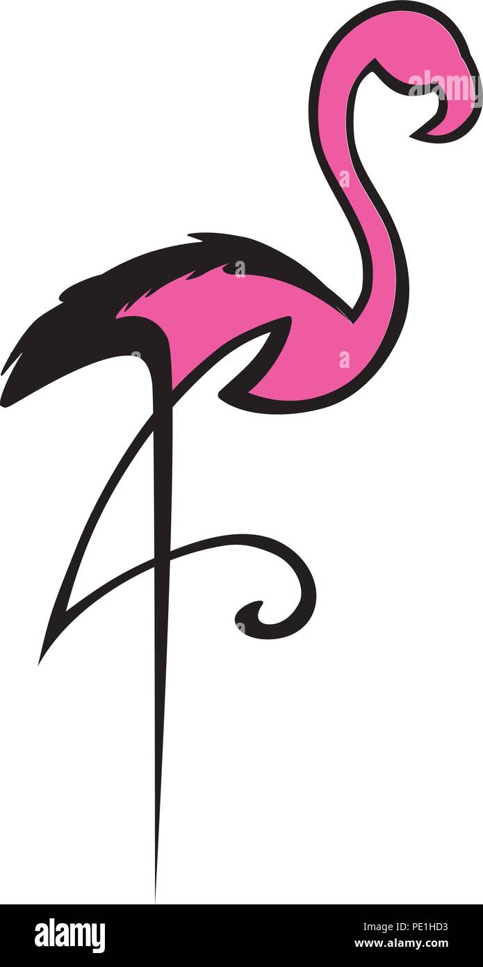 abstract pink flamingo Stock Vector Image & Art - Alamy