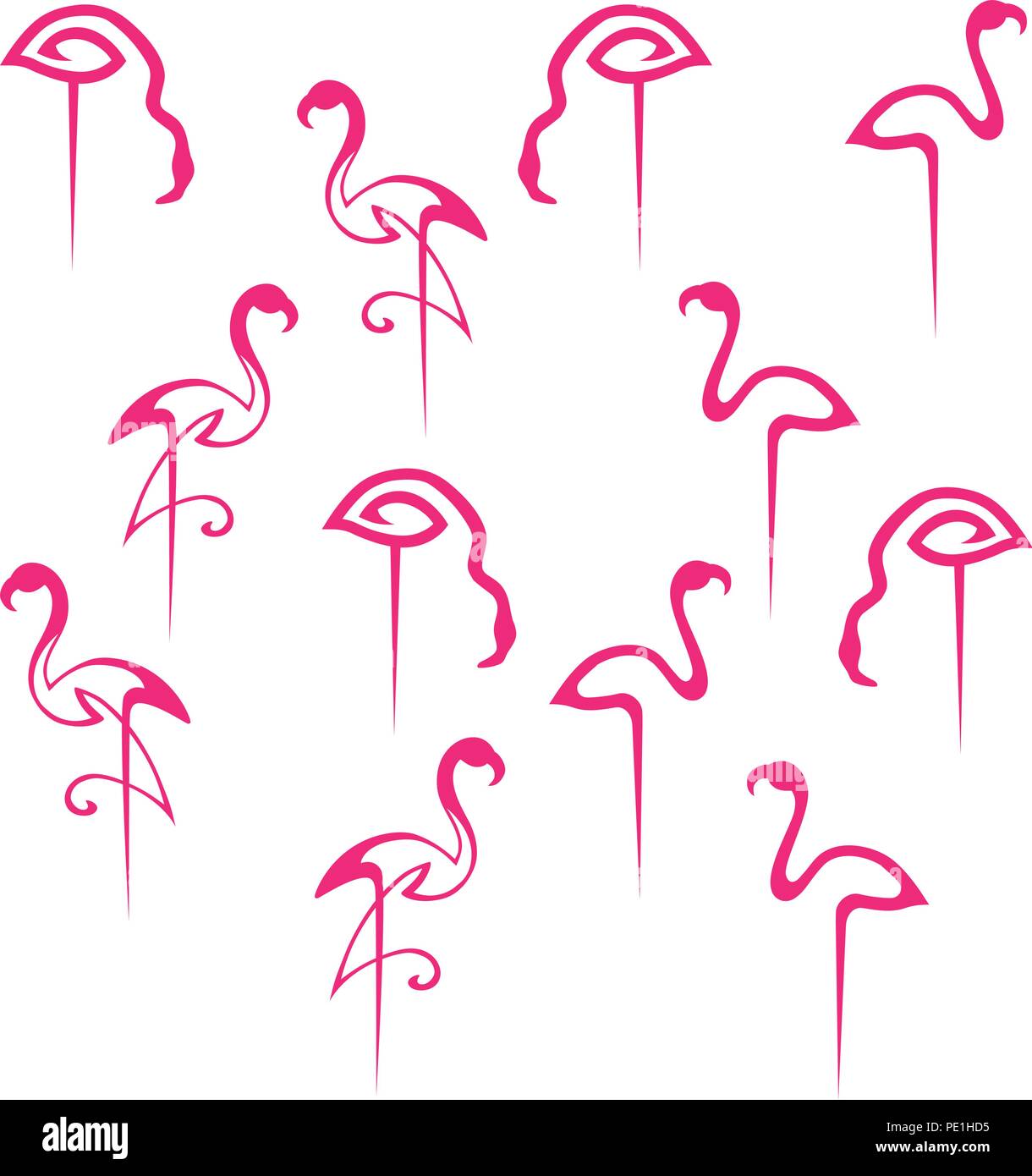 abstract pink flamingo Stock Vector Image & Art - Alamy