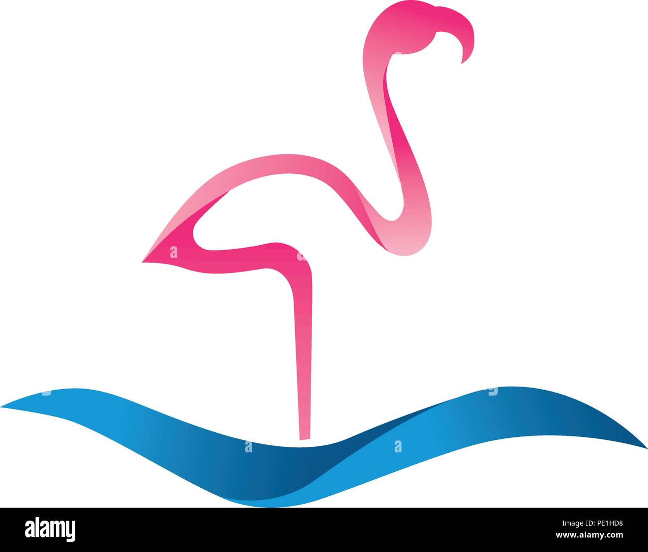 abstract pink flamingo Stock Vector Image & Art - Alamy