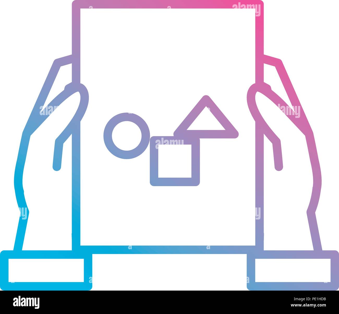 hands with paper document vector illustration design Stock Vector Image ...