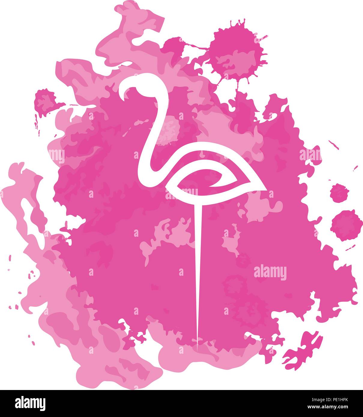 Exotic bird and pink Stock Vector Images - Alamy