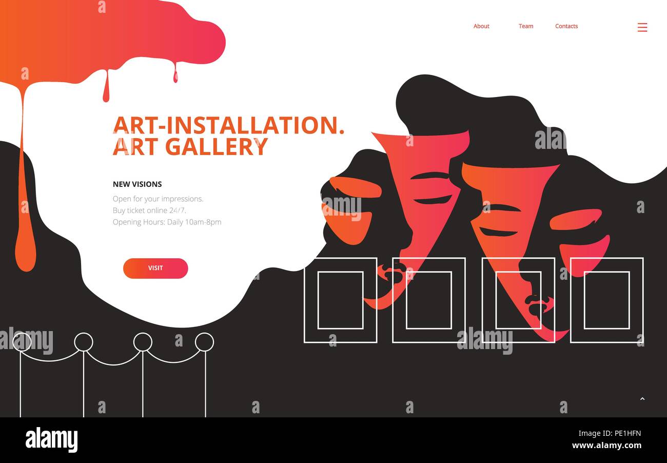 Concept vector illustration for Art Gallery exhibition promotion. Art ...