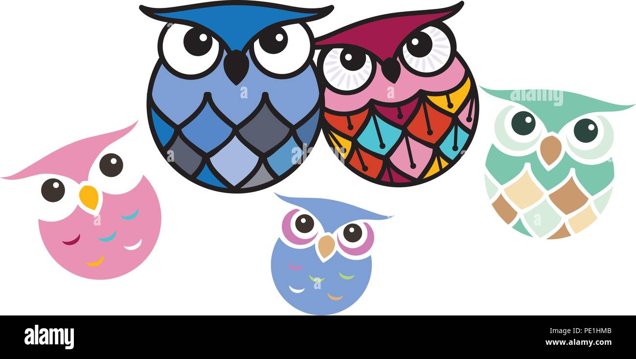 Family owls hi-res stock photography and images - Alamy