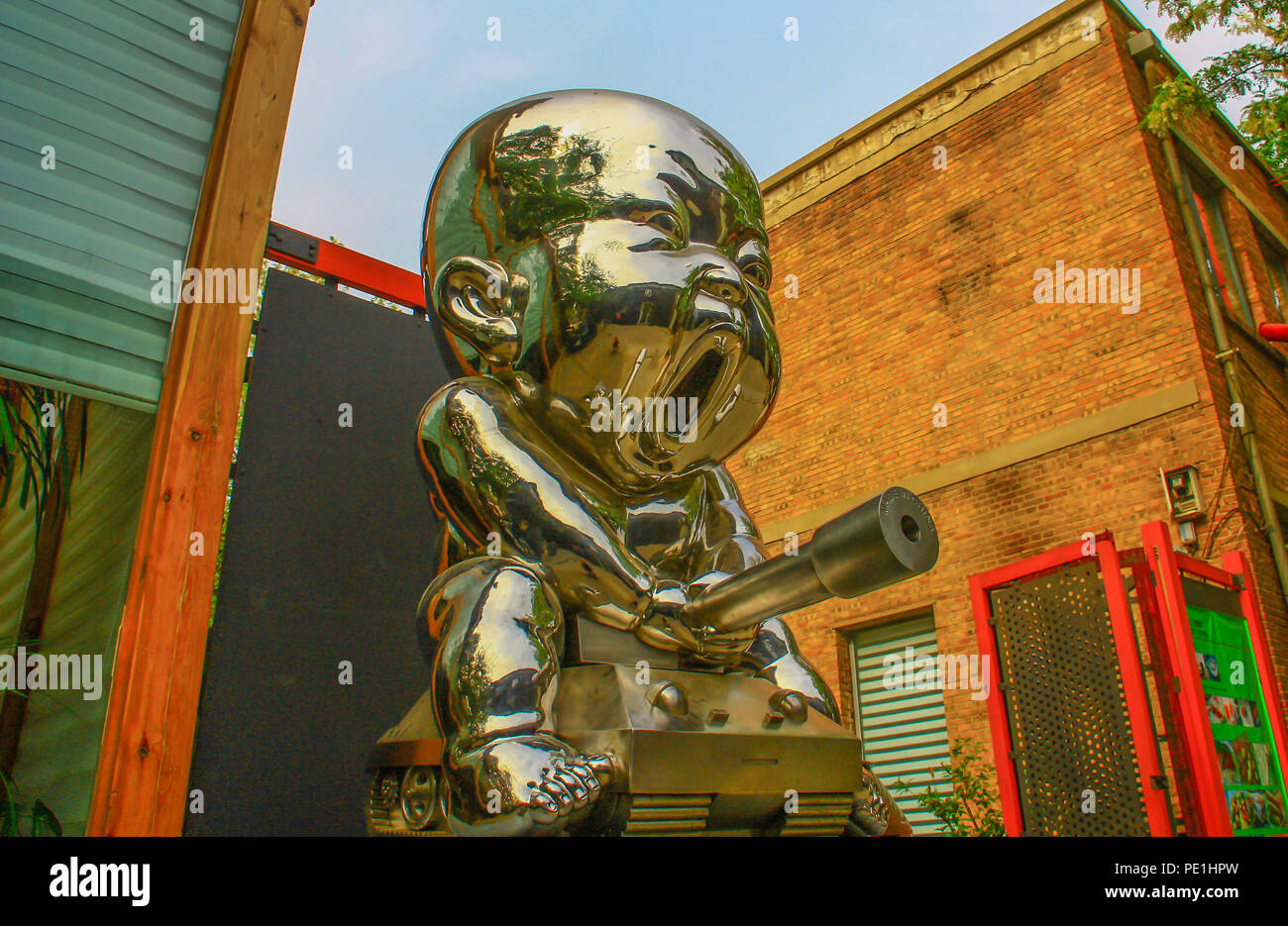 Beijing, China - the 798 Art Zone is a 50-years old factory now used ...