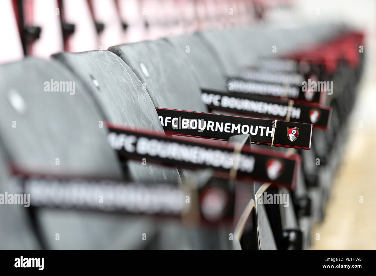 A view of Bournemouth cardboard clappers in the stands before the ...