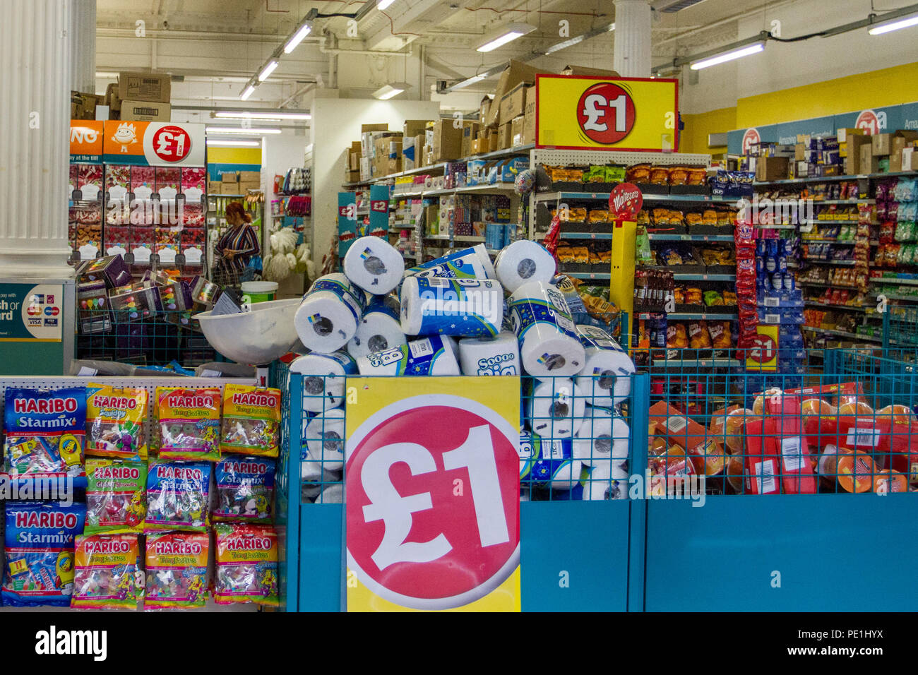 Interior of Poundland store in Liverpool, UK Stock Photo - Alamy