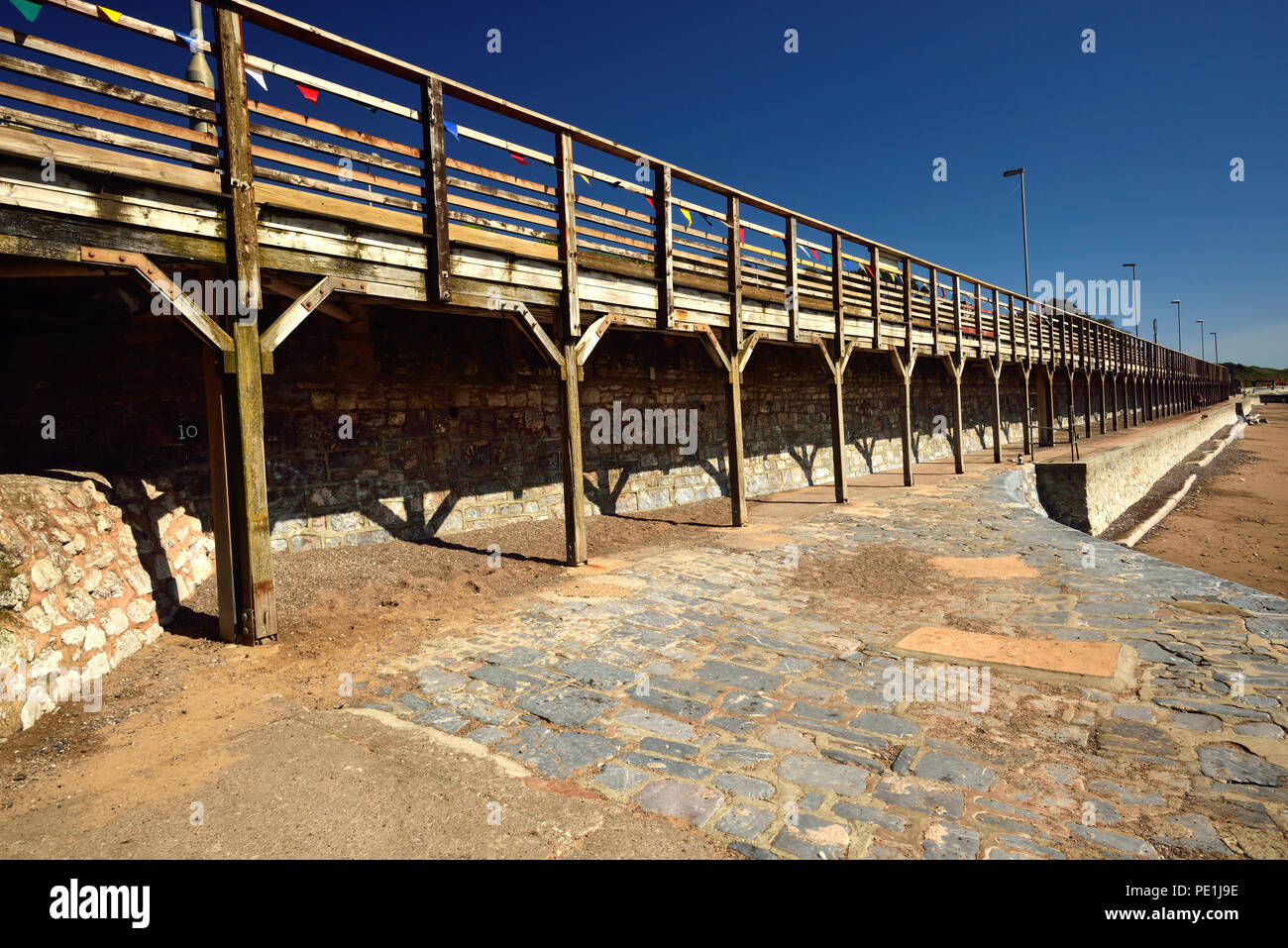 The elevated down platform at Dawlish railway station, seen from the ...