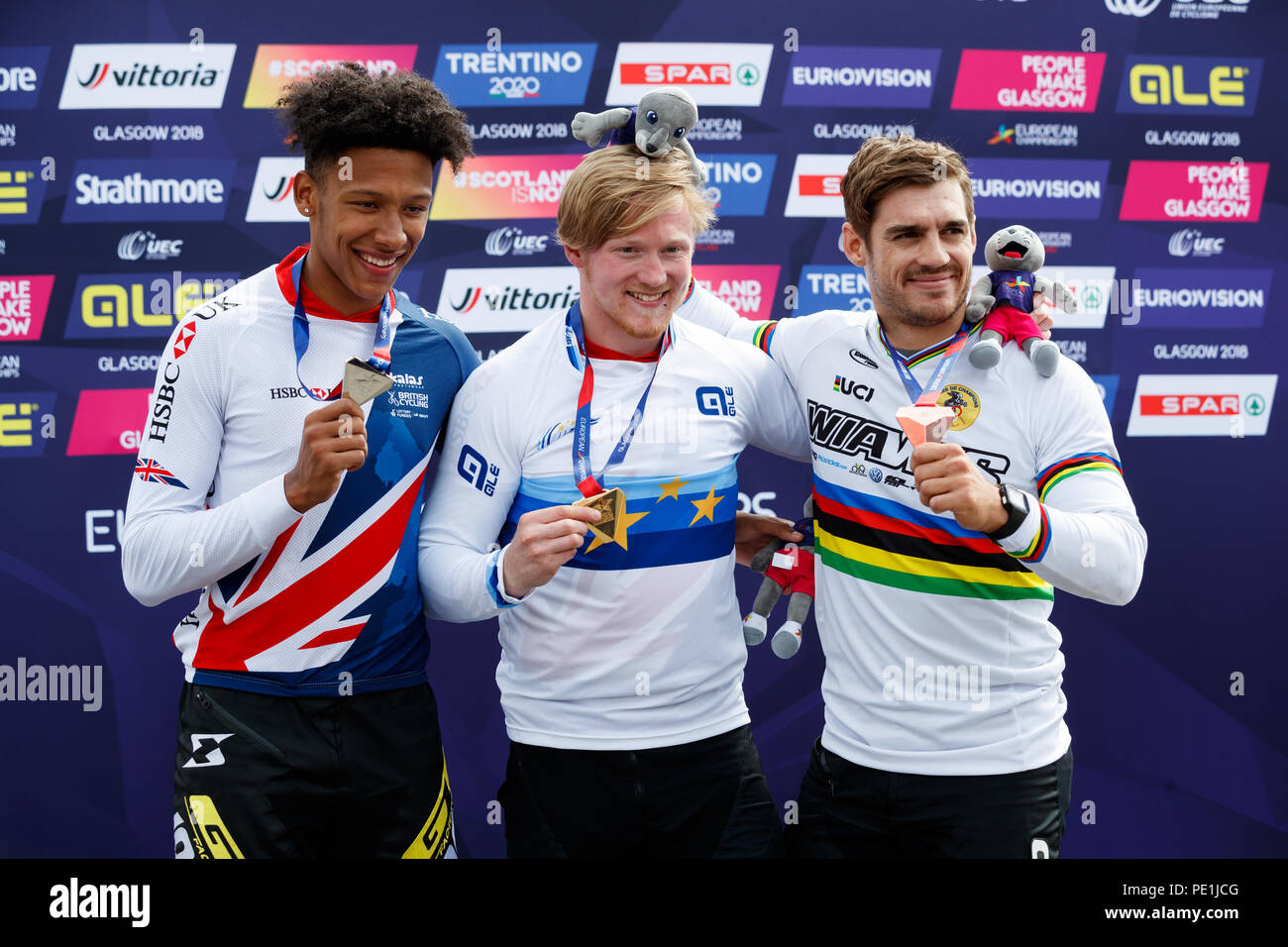 Great Britain's gold medalist Kyle Evans (right) and Great Britain's ...
