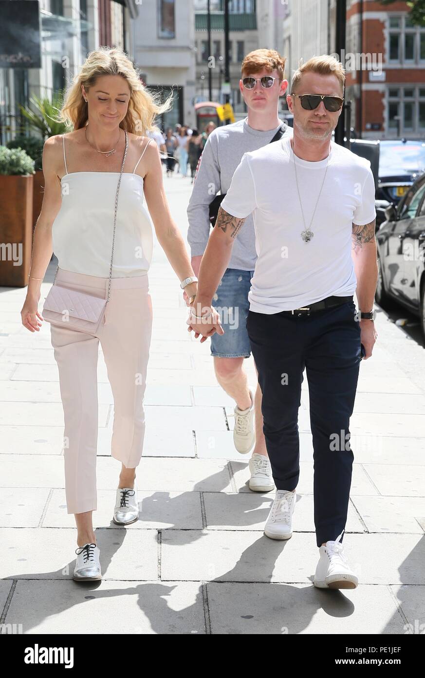 Ronan Keating and his wife Storm out and about in London with their son ...
