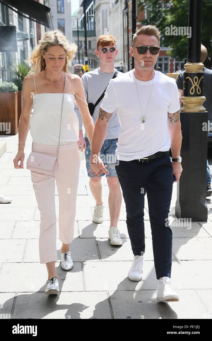 Ronan Keating and his wife Storm out and about in London with their son ...